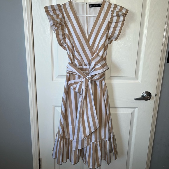 New York & Company | Dresses | New York And Co Tan And White Striped ...